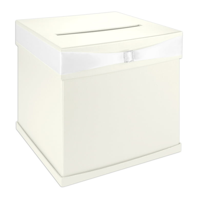 Satin Ivory Wedding Card Boxes