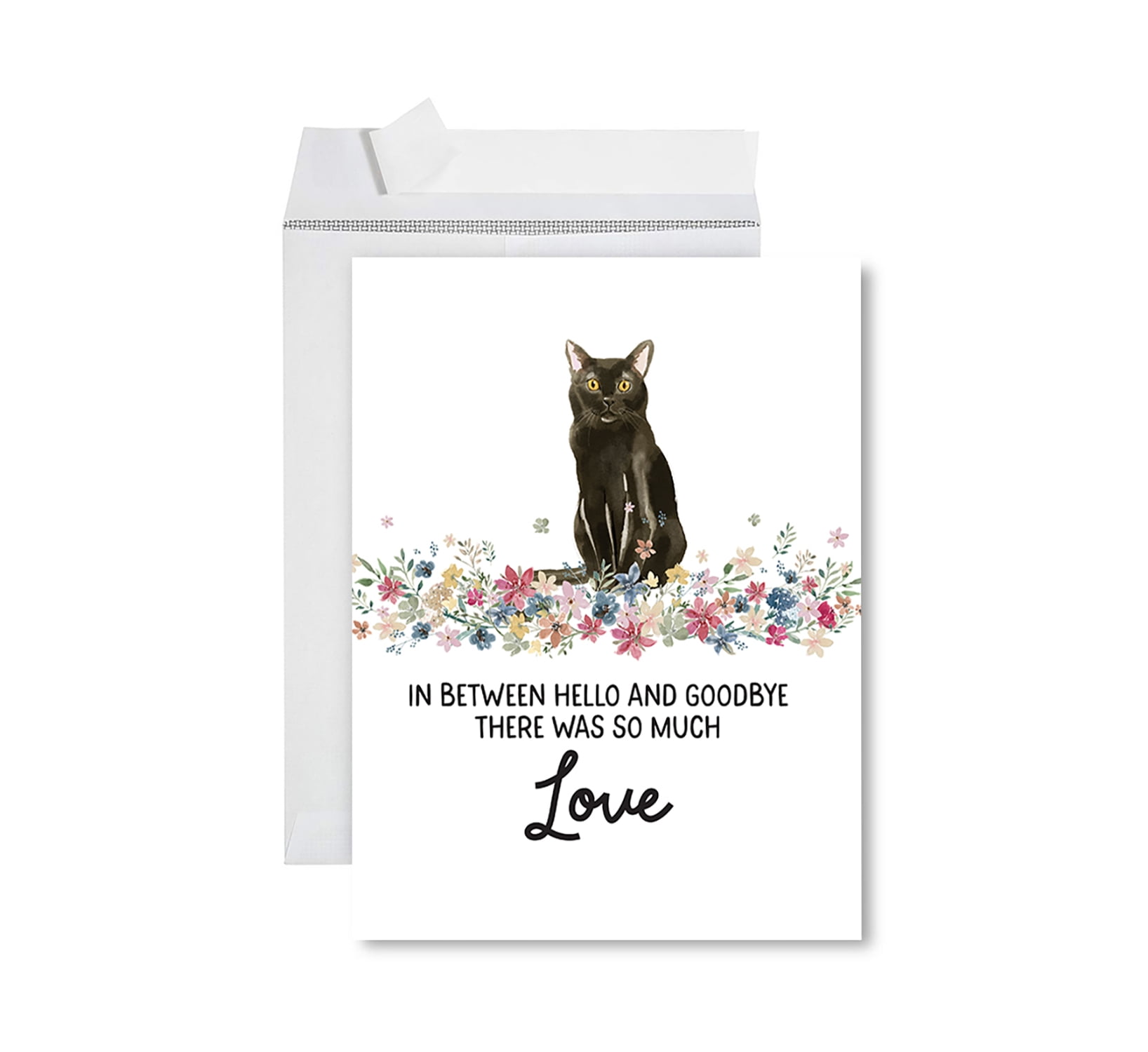 Koyal Wholesale Jumbo Pet Sympathy Card with Envelope, Bombay Cat, Loss ...