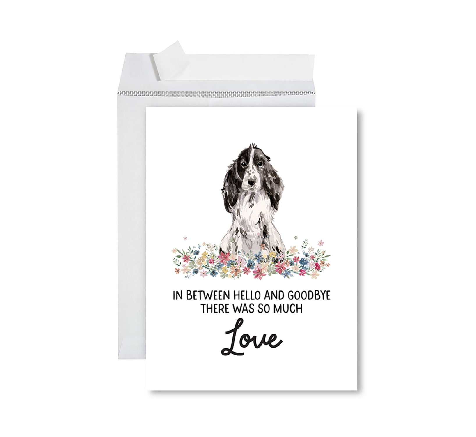 Koyal Wholesale Jumbo Pet Sympathy Card with Envelope, Cocker Spaniel ...