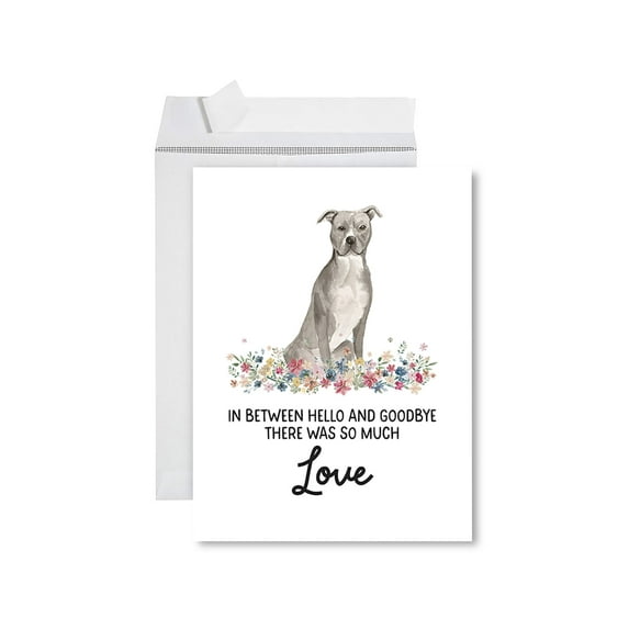 Koyal Wholesale Jumbo Pet Sympathy Card with Envelope, Grey American ...