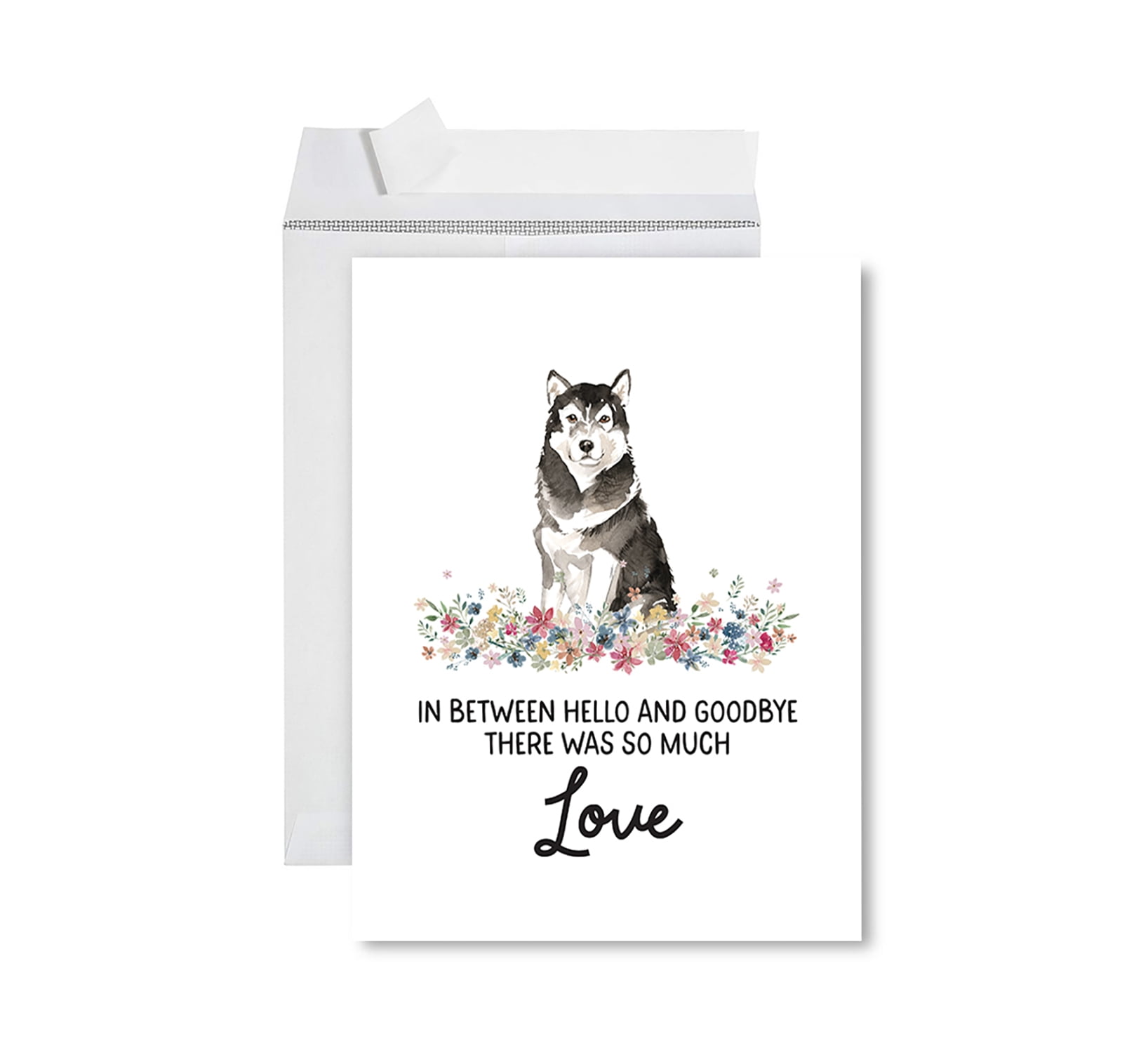 Koyal Wholesale Jumbo Pet Sympathy Card with Envelope, Malamute, Loss ...
