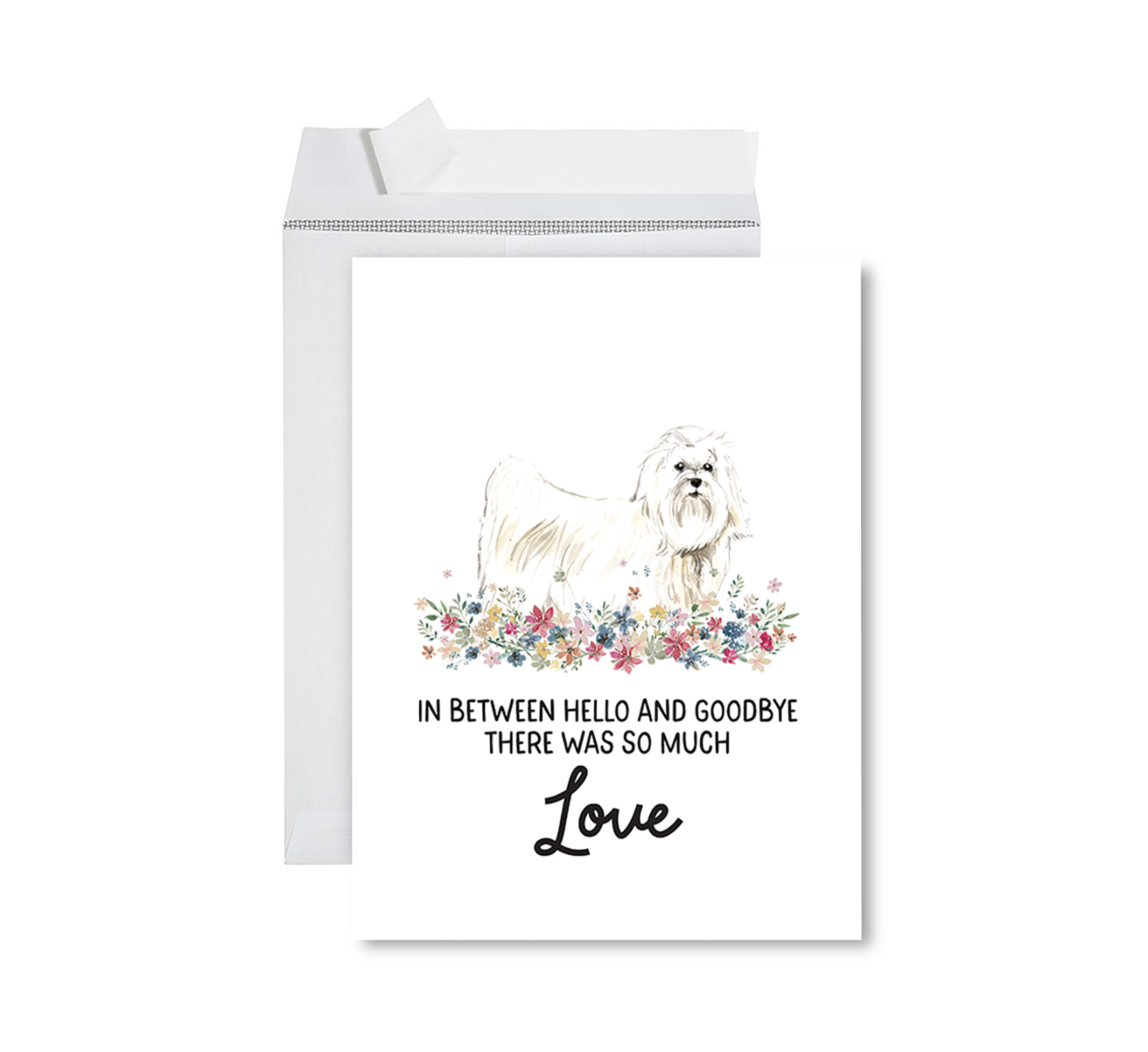 Koyal Wholesale Jumbo Pet Sympathy Card with Envelope, Maltese, Loss Of ...