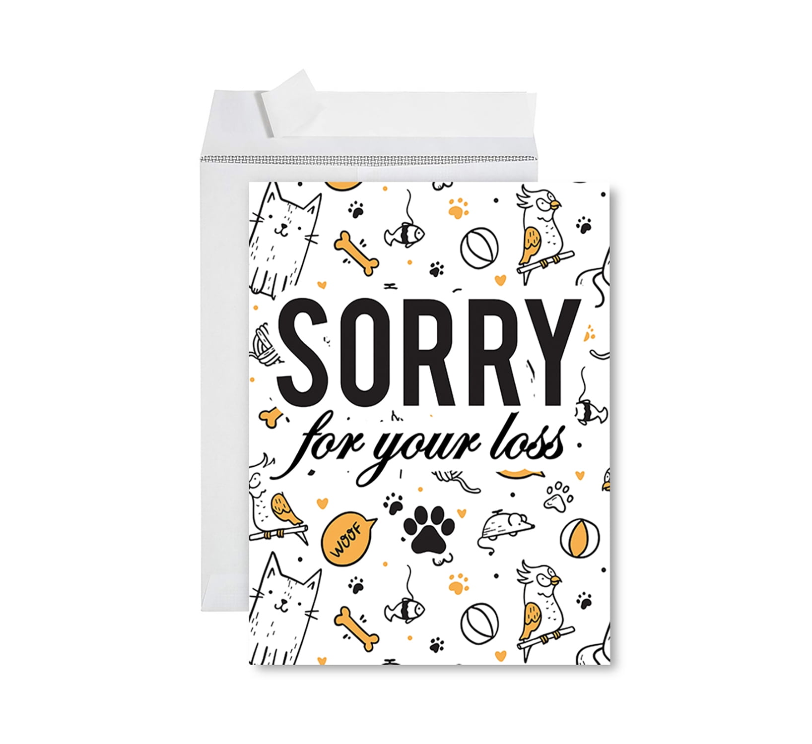 Koyal Wholesale Jumbo Pet Sympathy Card with Envelope, Sorry For Your ...