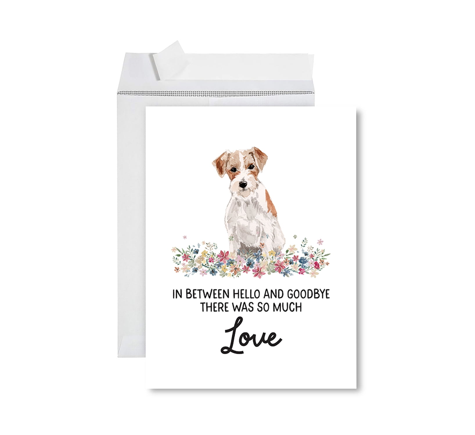 Koyal Wholesale Jumbo Pet Sympathy Card with Envelope, Wire Haired Jack ...