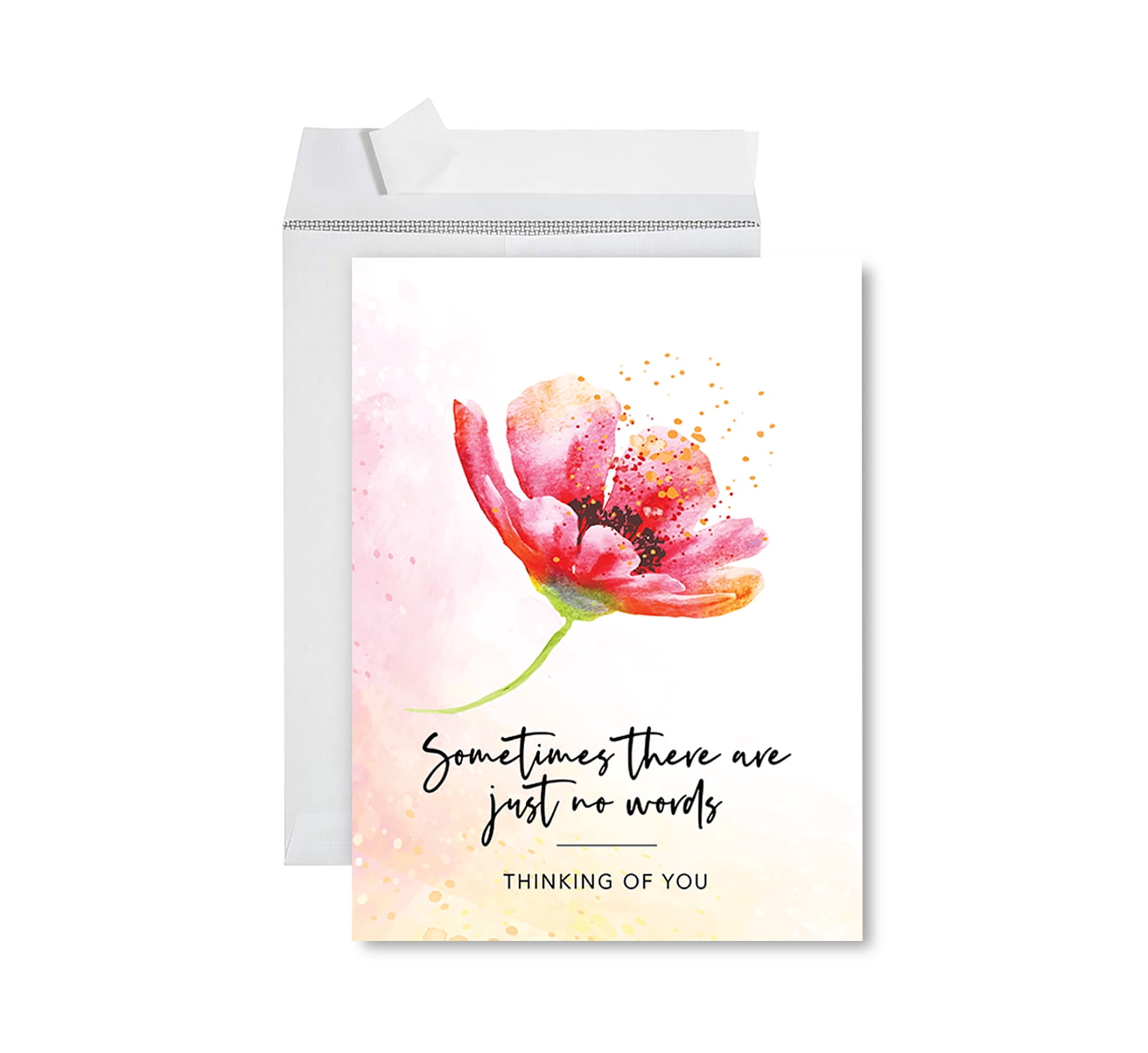Koyal Wholesale Jumbo Sympathy Card with Envelope, Just No Words ...