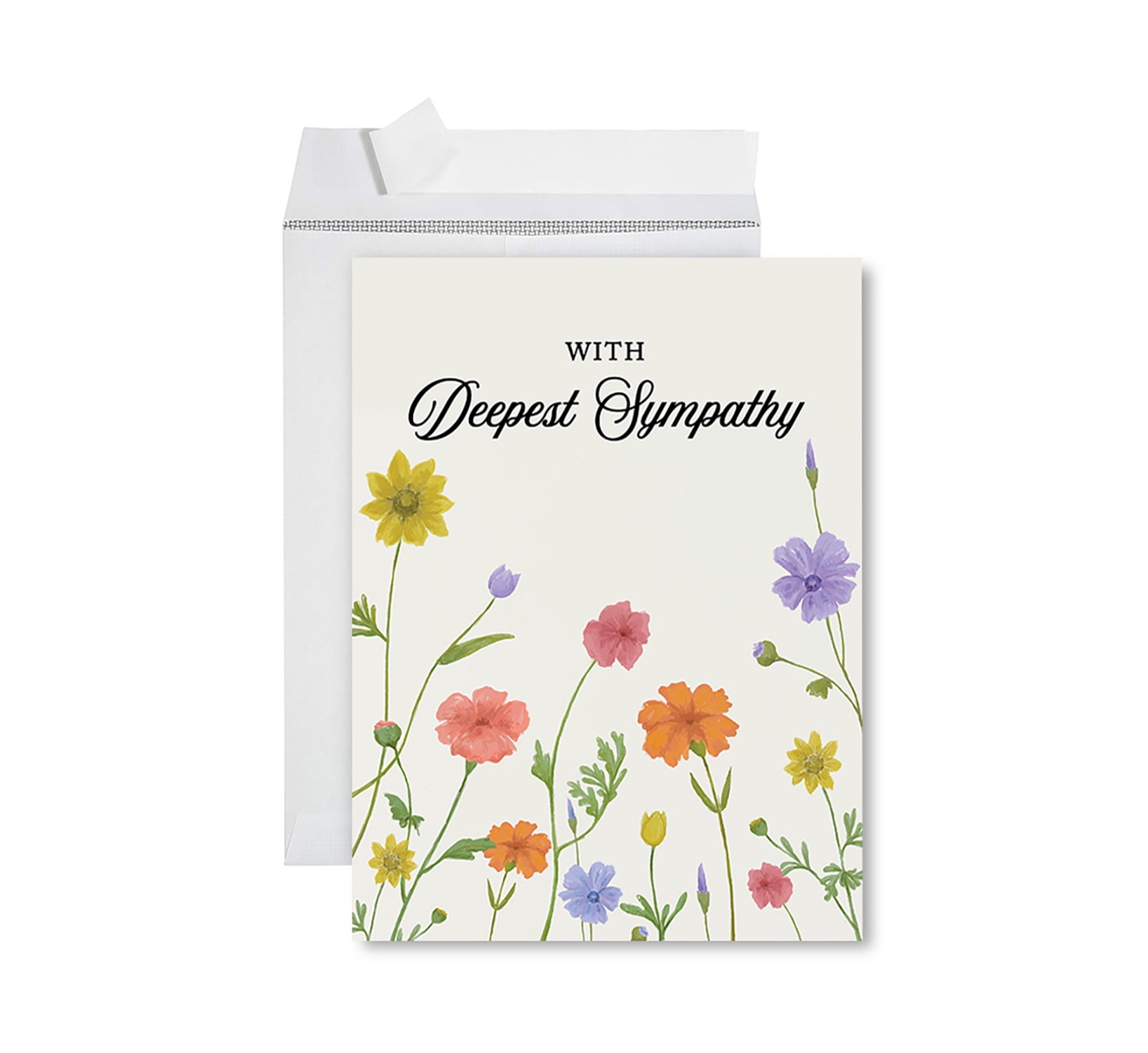Koyal Wholesale Jumbo Sympathy Card with Envelope, With Deepest ...