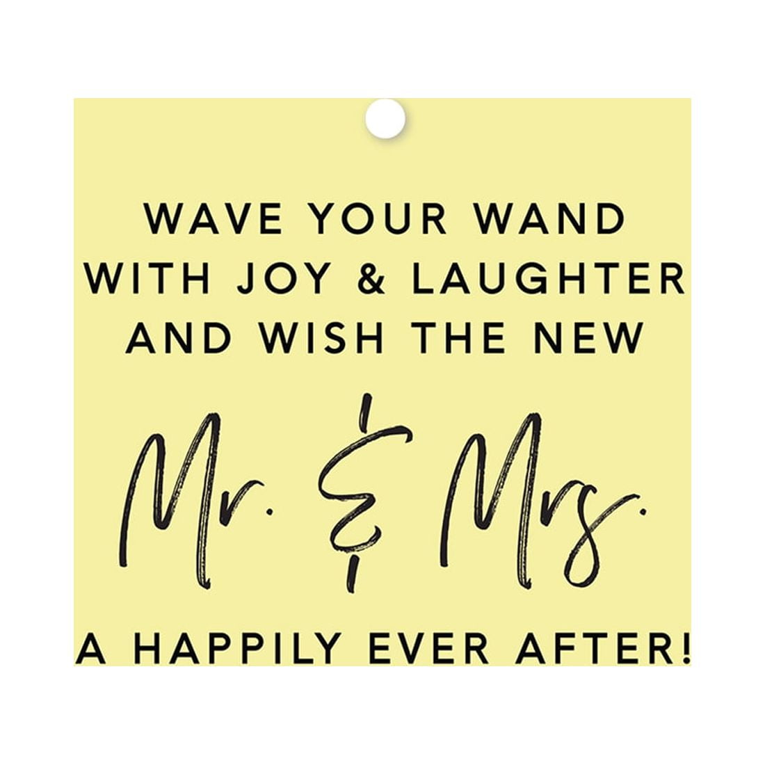 Koyal Wholesale Light Yellow Fancy Frame Wedding Ribbon Wand Favor Tags ...