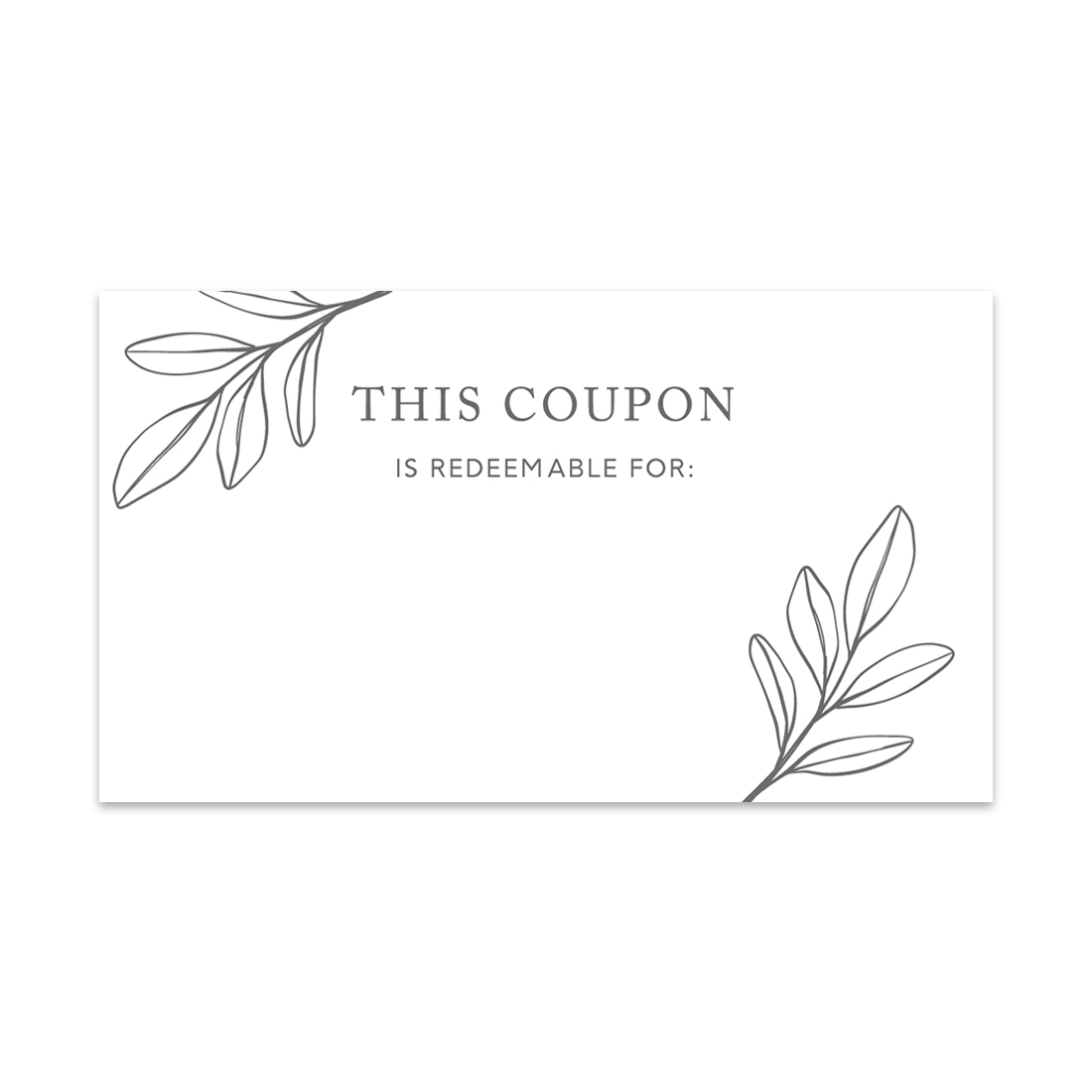 Koyal Wholesale Minimal Line Leaf Blank Coupon Is Redeemable For Koyal Wholesale Minimal Line Leaf Blank Coupon Is Redeemable For