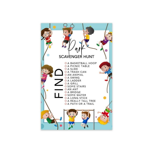 Koyal Wholesale Park Scavenger Hunt Game Cards, Playground Scavenger ...