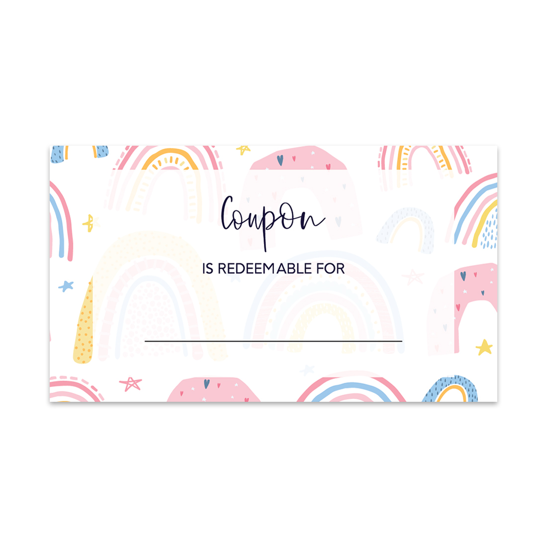 Koyal Wholesale Rainbows and Stars Blank Coupon Is Redeemable For ...