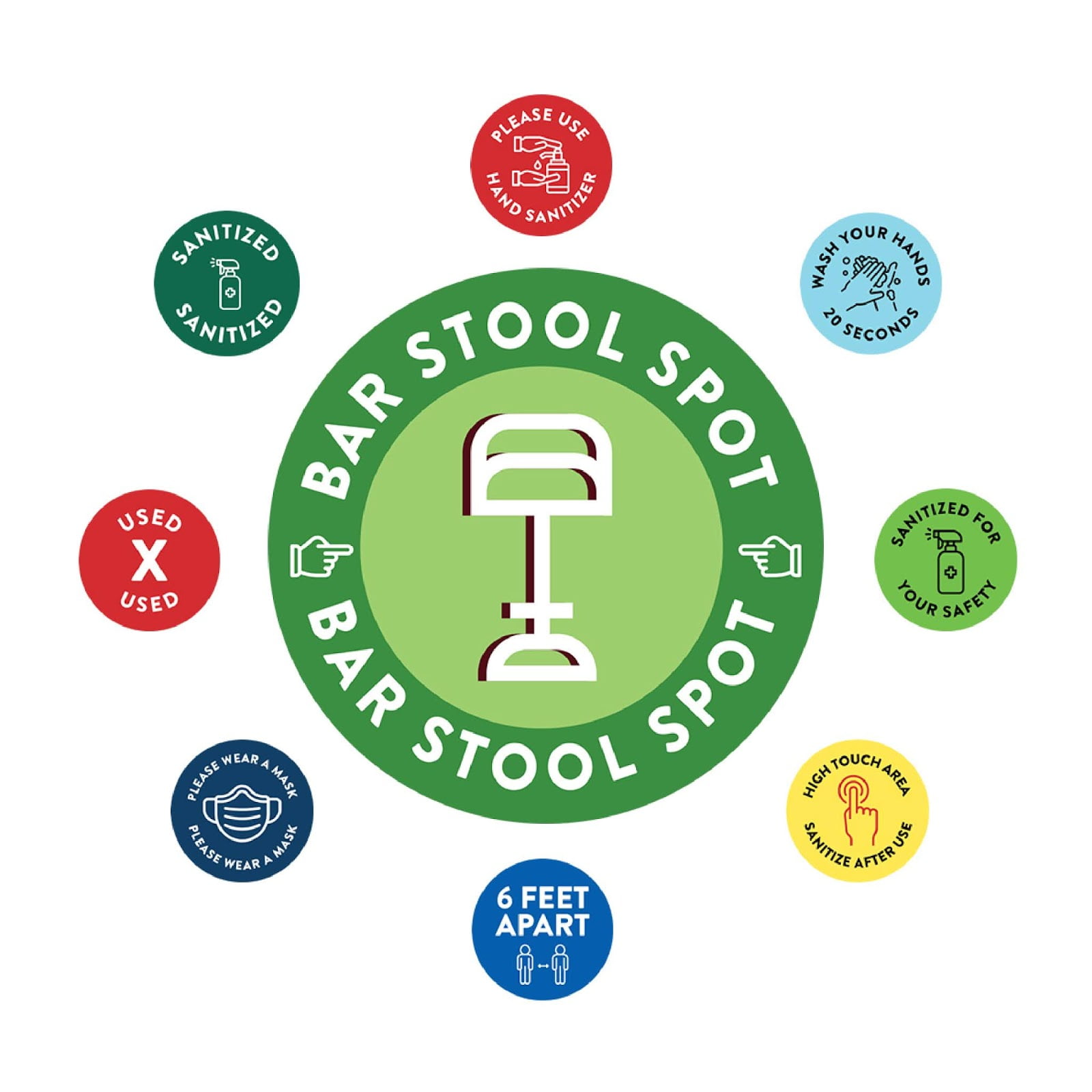 Koyal Wholesale Restaurant Social Distancing Bar Stool Spot Business ...