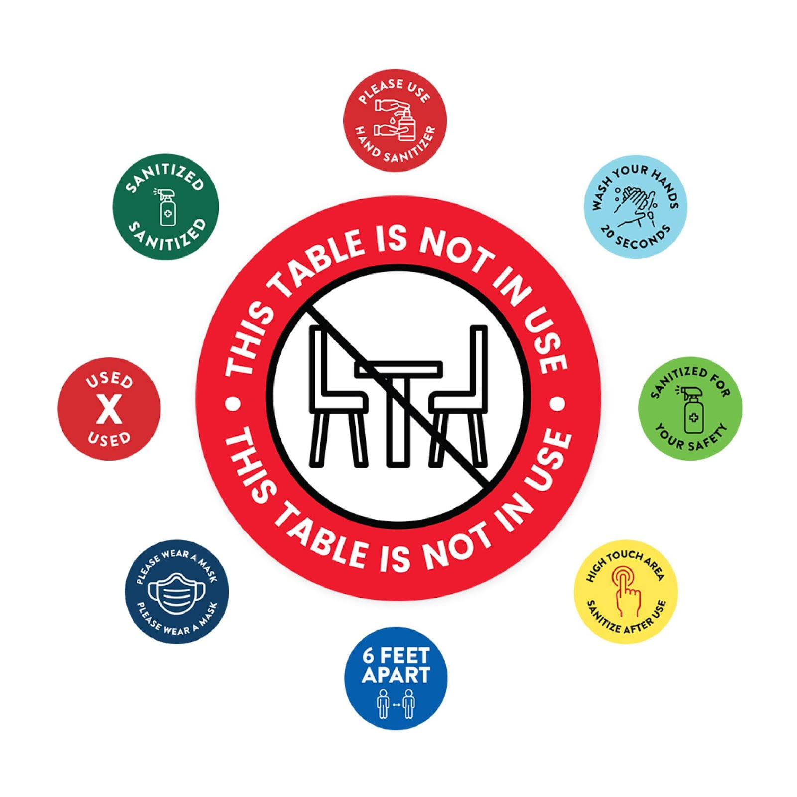 Koyal Wholesale Restaurant Social Distancing This Table Is Not In Use ...