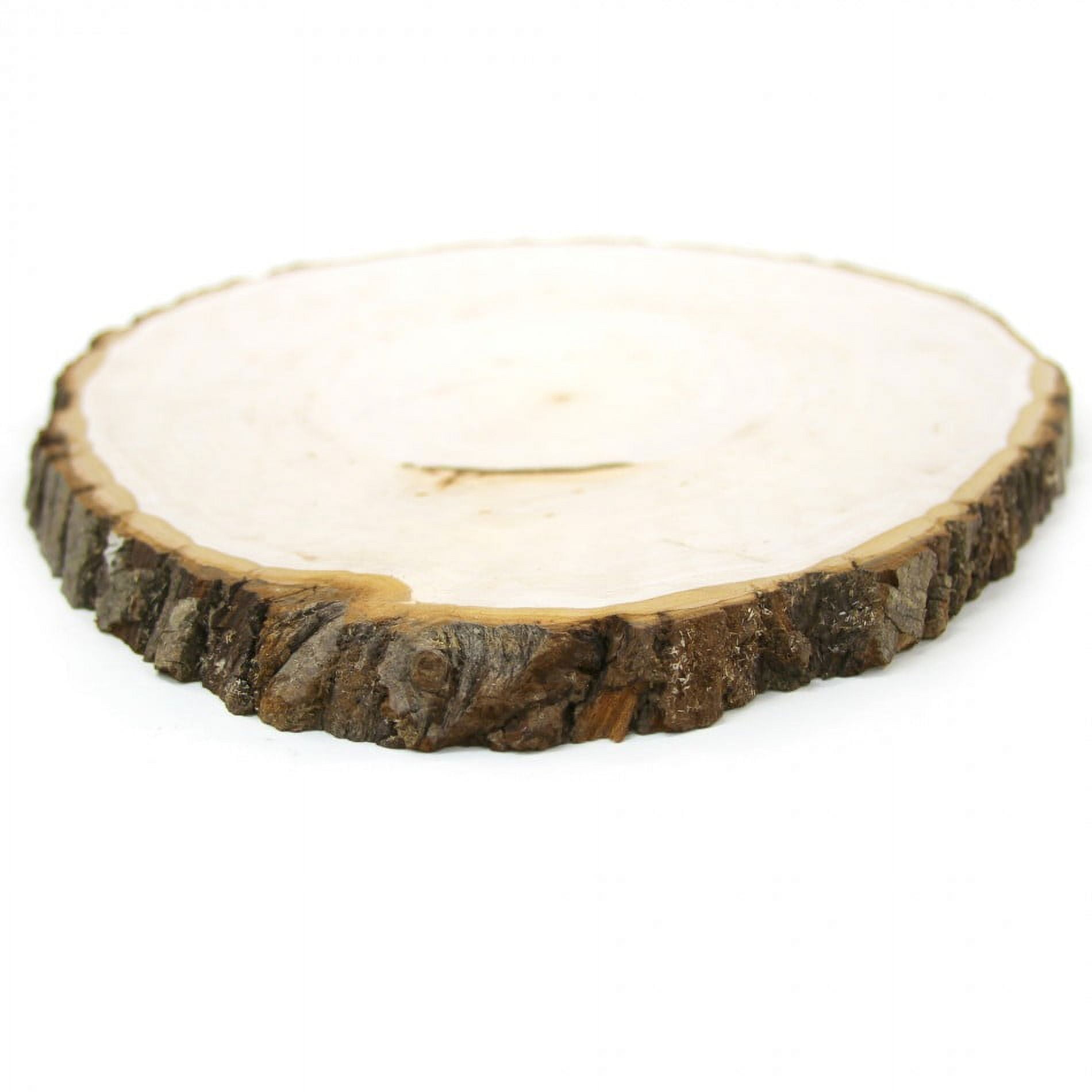 Koyal Wholesale Reversible Wood Slab Tree Slice with Bark Floral ...