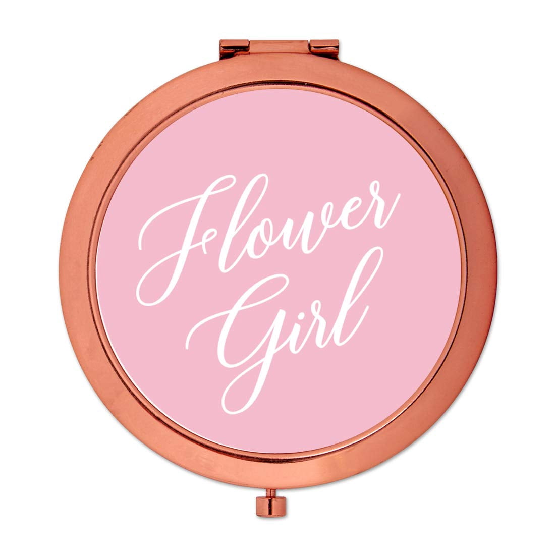 Koyal Wholesale Rose Gold Compact Mirror Flower Girl Wedding Gift ...