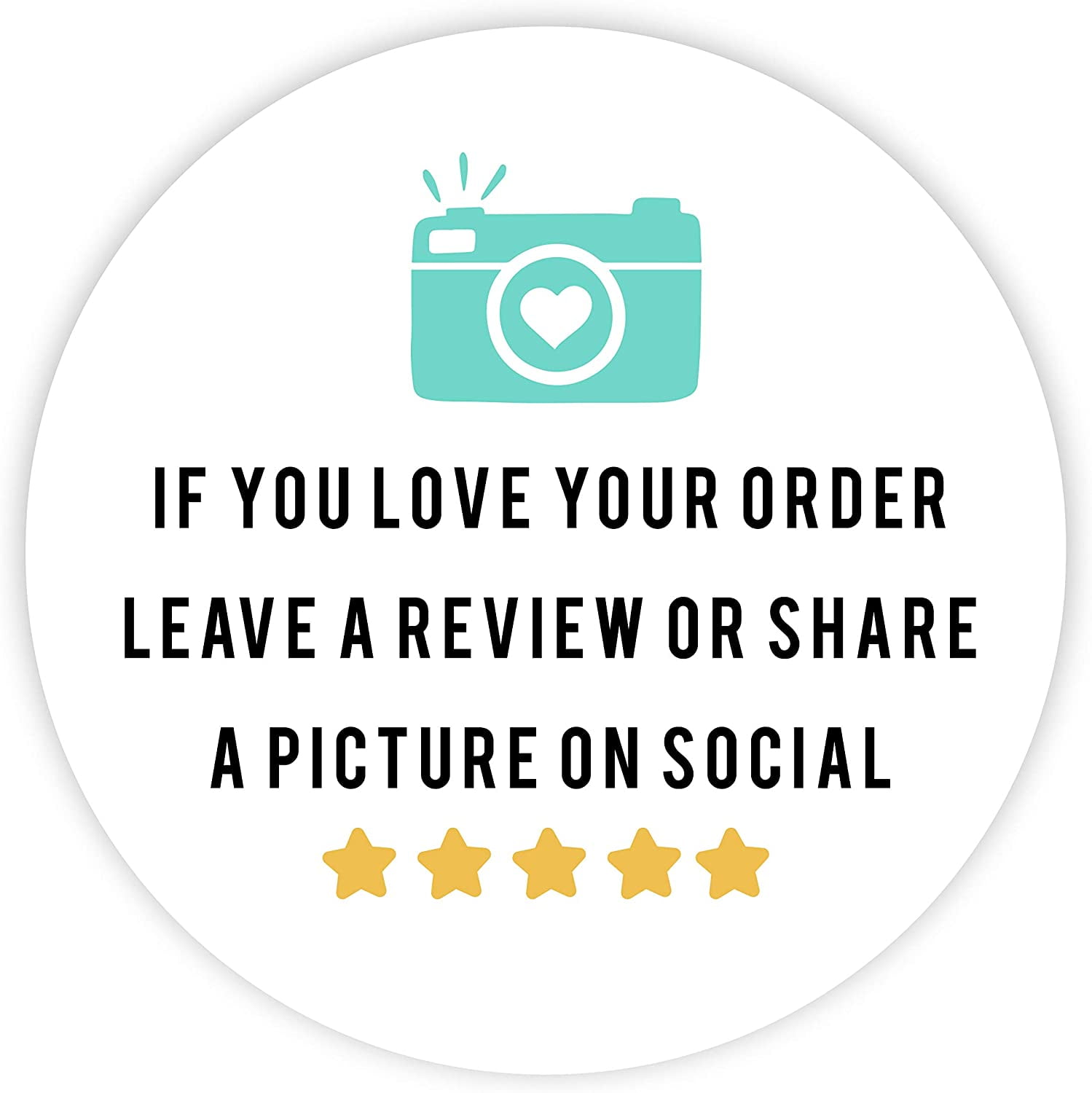 Koyal Wholesale Round Business Labels, If You Love Your Order, Leave ...