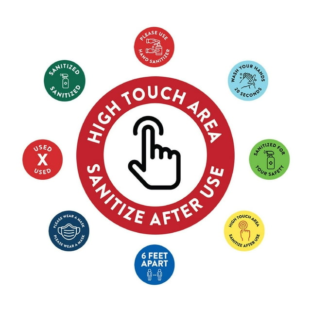 Koyal Wholesale Safety First High Touch Area, Sanitize After Use ...