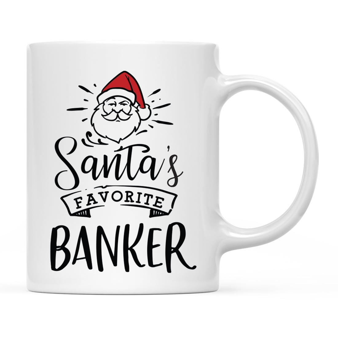 Koyal Wholesale Santa Claus Ceramic Coffee Mug, Santa's Favorite Banker ...