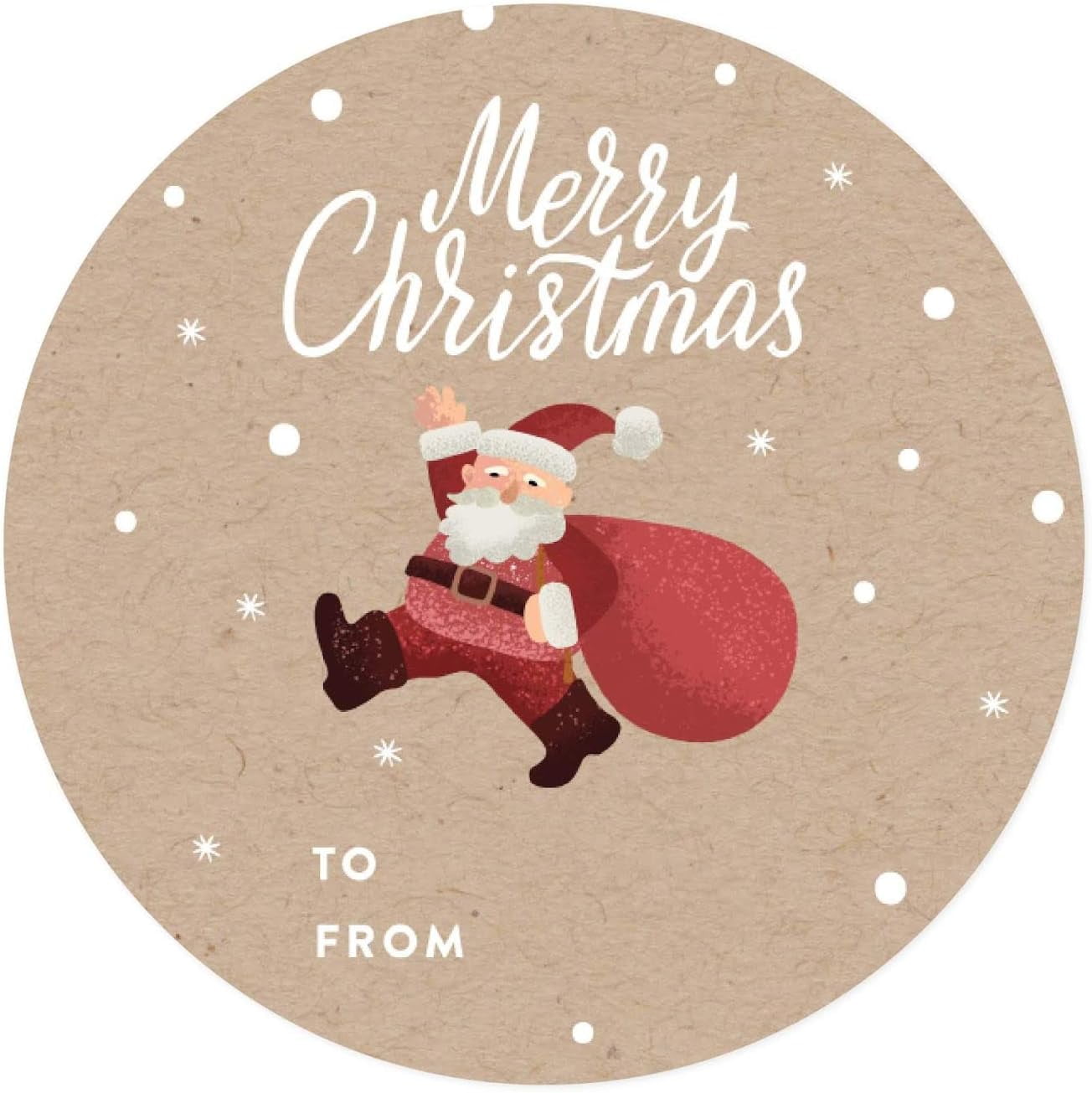 Koyal Wholesale Santa Claus Kraft Sticker Labels Merry Christmas To ...