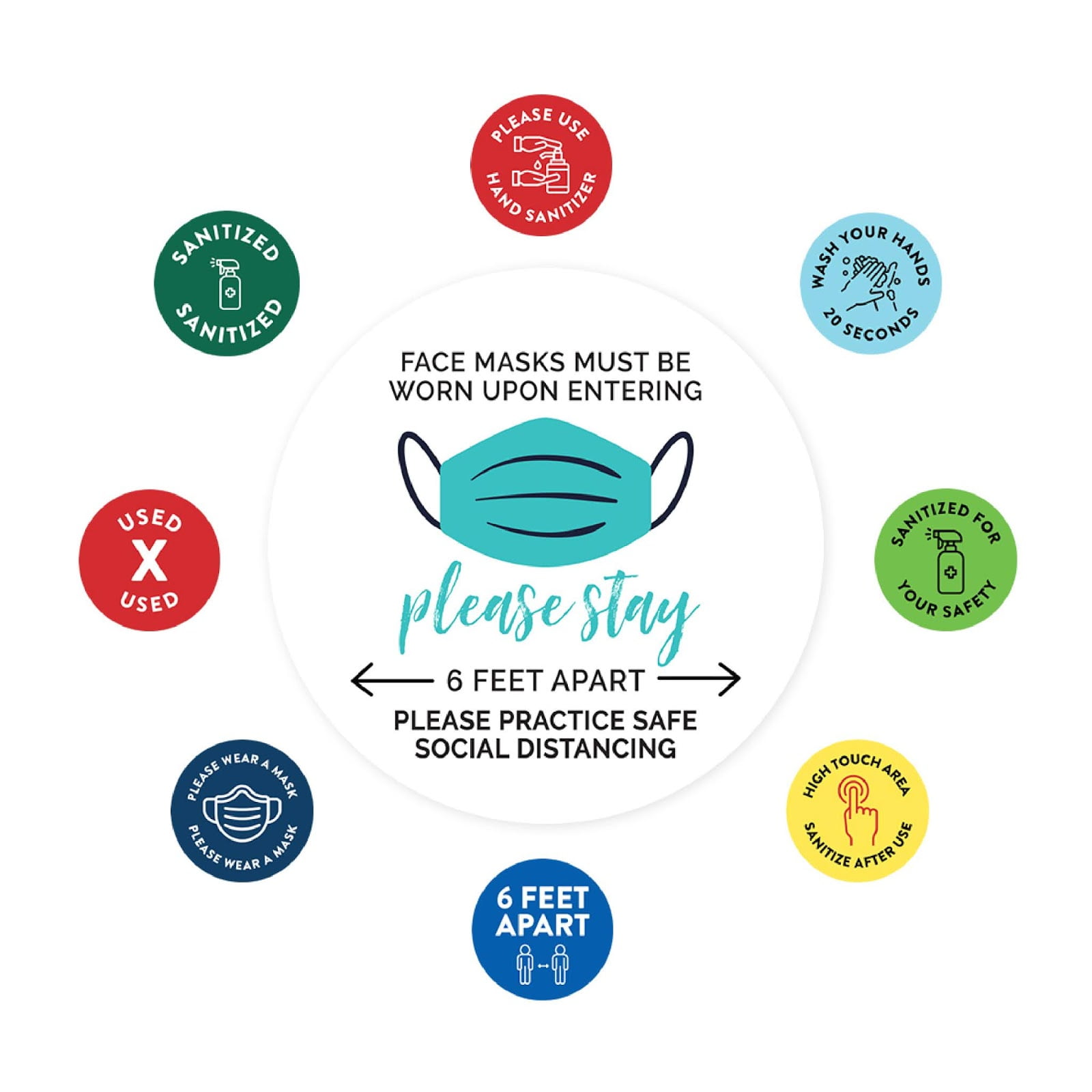 Koyal Wholesale Social Distancing Face Masks Must Be Worn Upon Entering ...