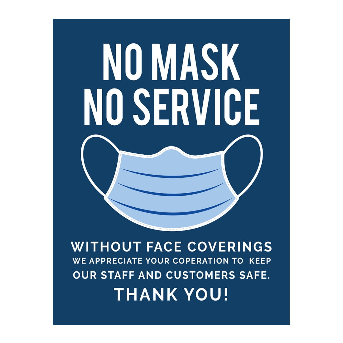 Koyal Wholesale Social Distancing No Mask, No Service Business Signs ...