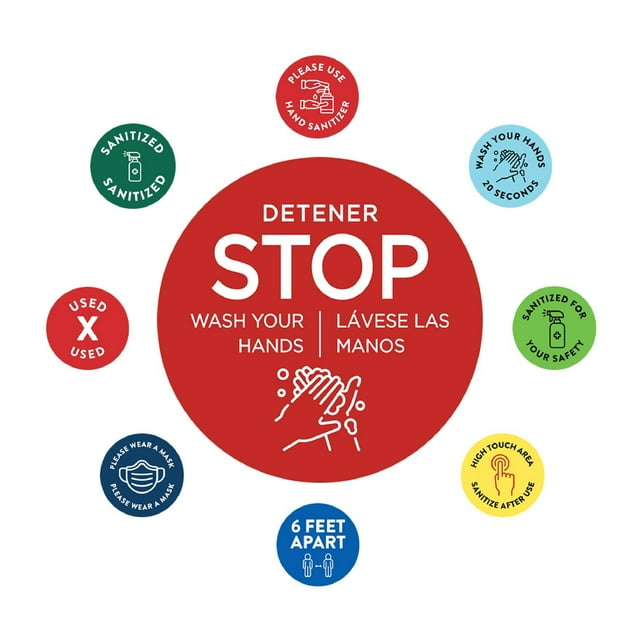 Koyal Wholesale Spanish Social Distancing Signs, Bilingual Bilingual ...