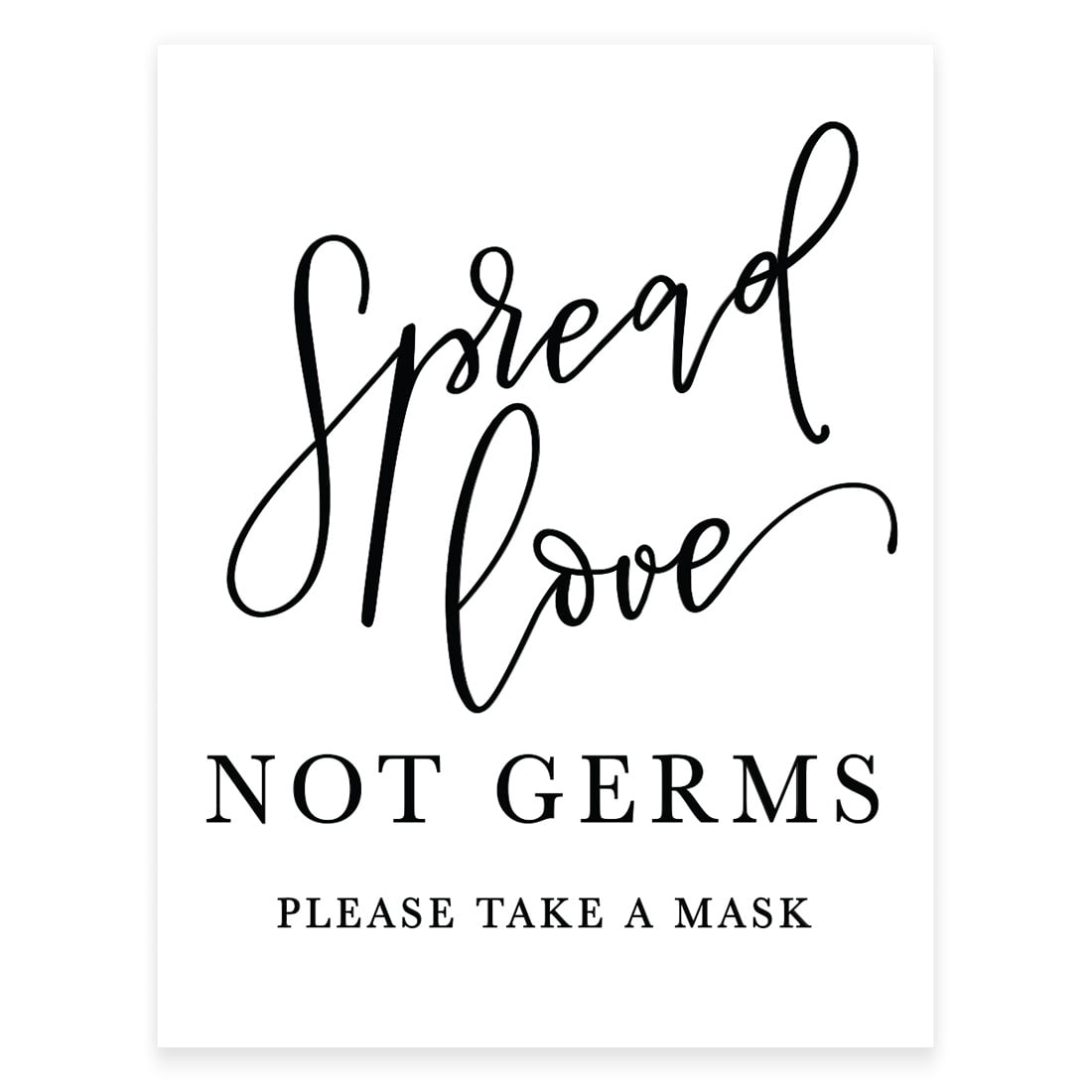 Koyal Wholesale Spread Love Not Germs Please Take A Mask, Formal Black ...