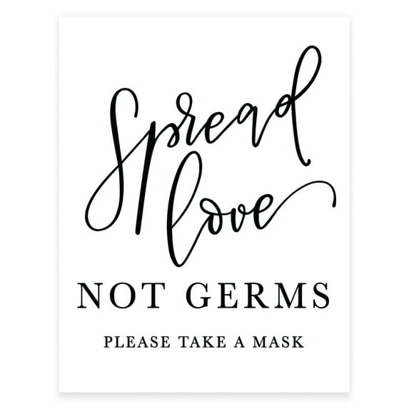 Koyal Wholesale Spread Love Not Germs Please Take A Mask, Formal Black ...