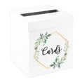 Koyal Wholesale Sturdy White Wedding Day Card Box Geometric Greenery ...