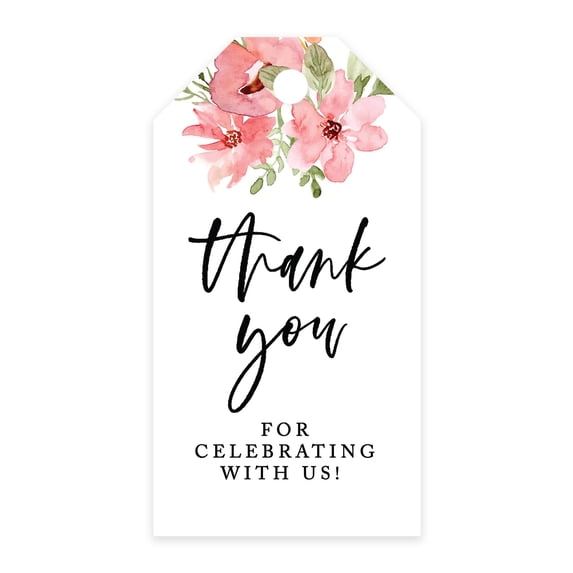 Koyal Wholesale Thank You For Celebrating With Us Favor Tags Coral ...