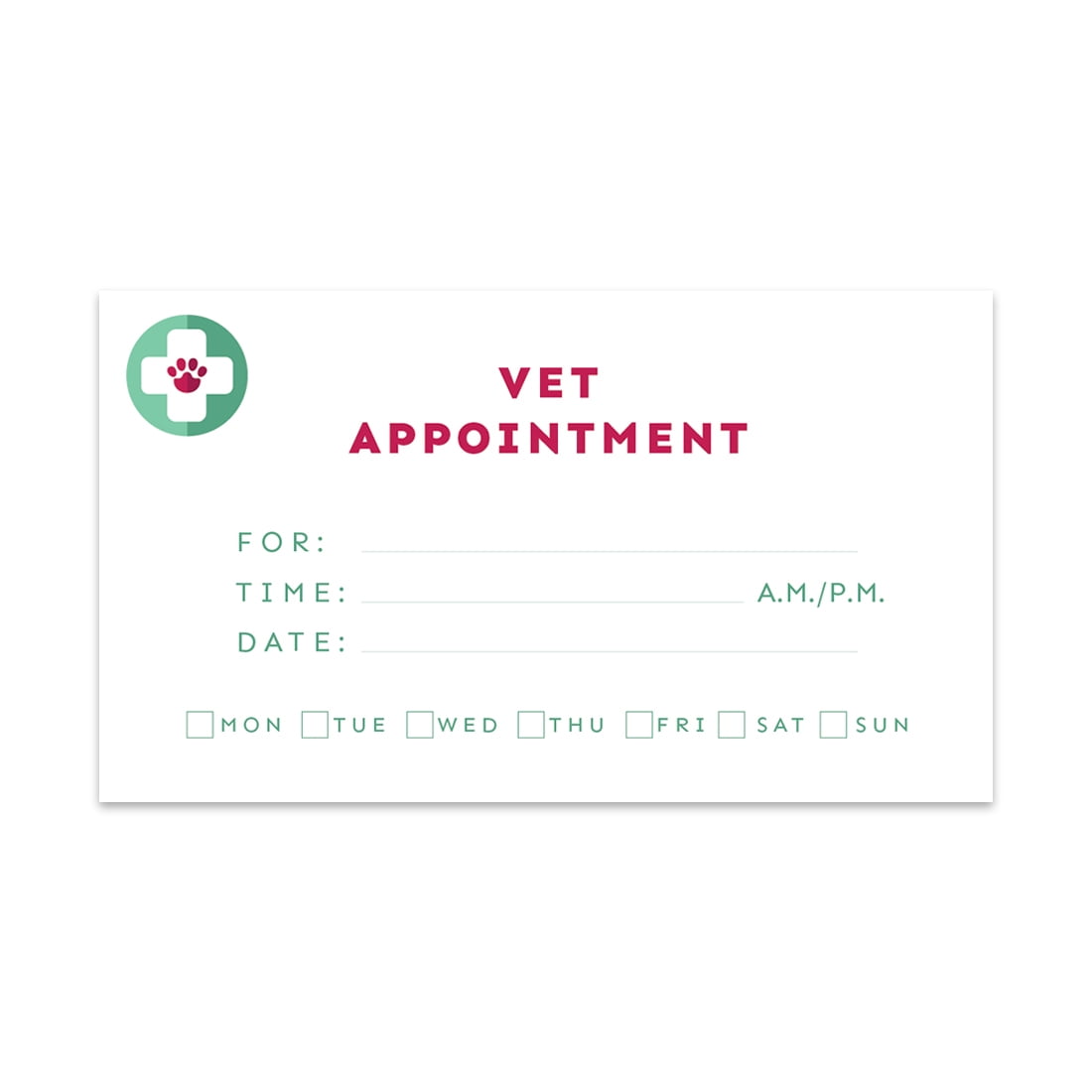 Koyal Wholesale Veterinarian Appointment Business Cards for Vet, Set of ...