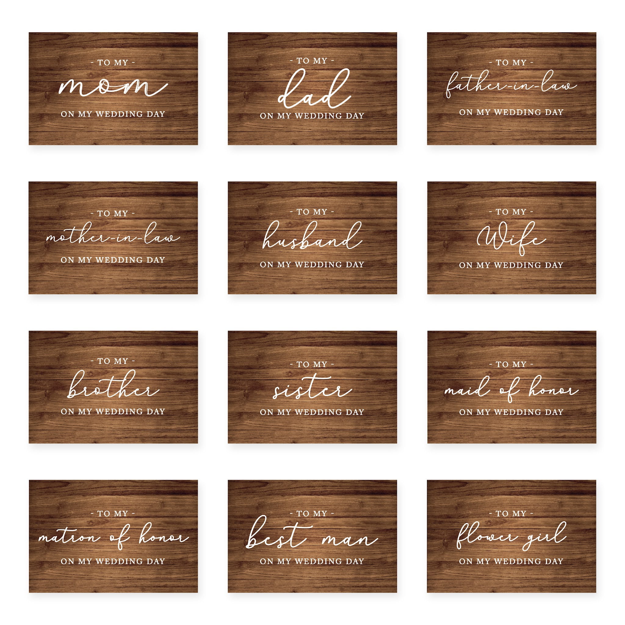 Koyal Wholesale Wedding Day Gift Cards Set with Envelopes Set of 12 ...