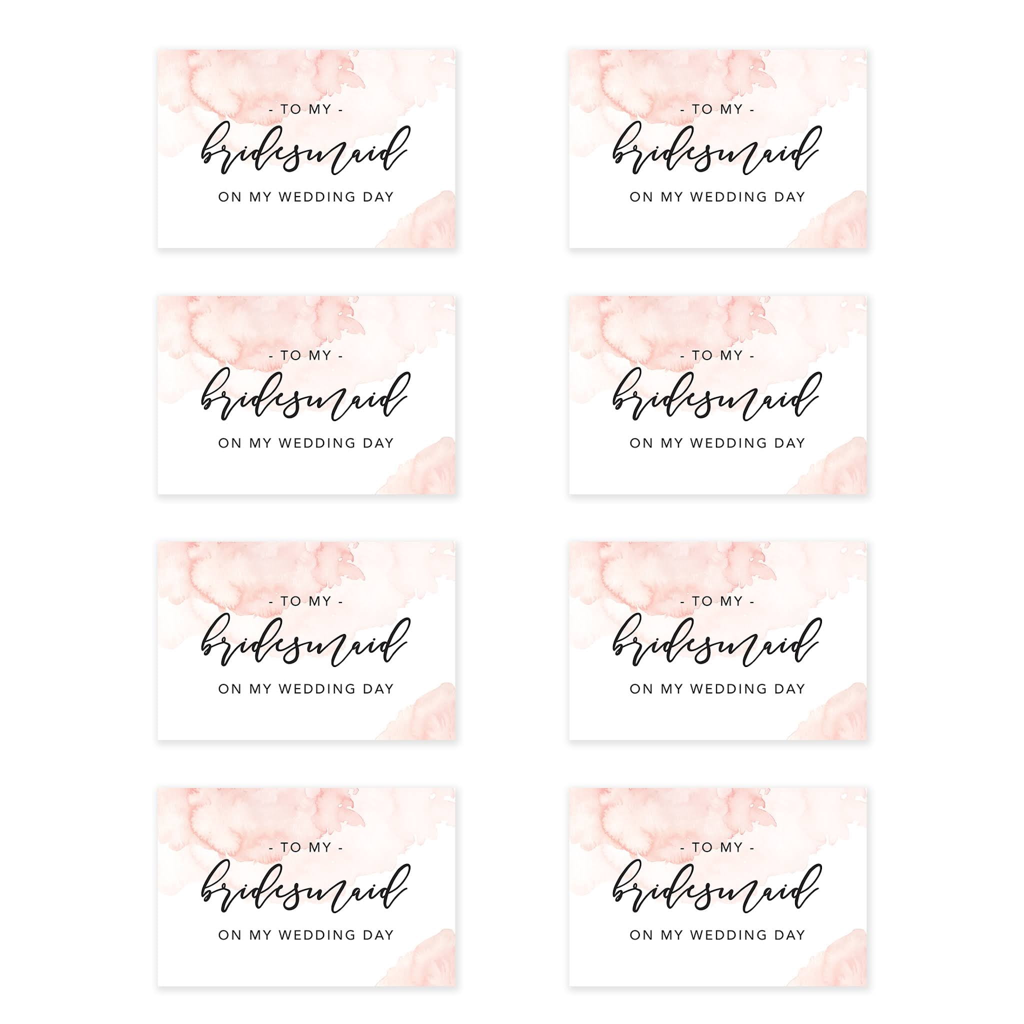 Koyal Wholesale Wedding Day Gift Cards Set with Envelopes Set of 8 Pink ...