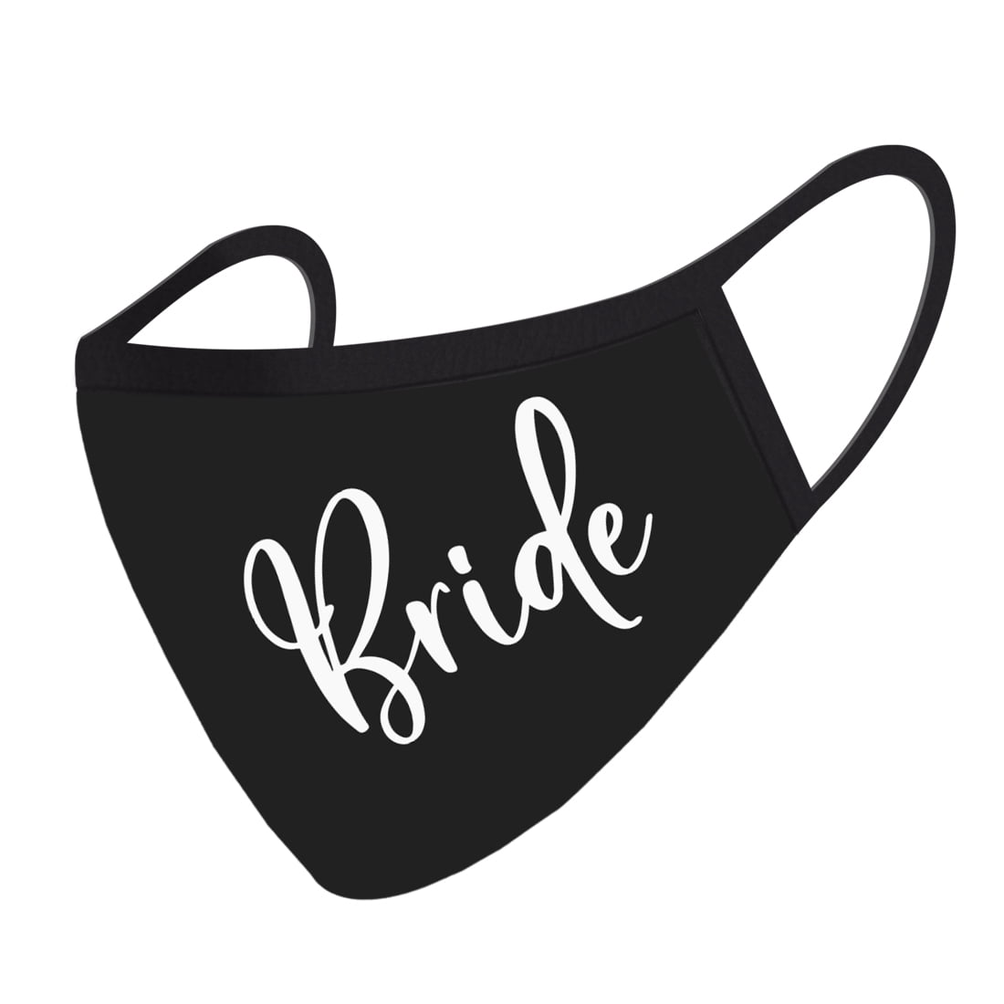 Koyal Wholesale Wedding Face Mask, Bold Bride Design, Black Cloth Face ...