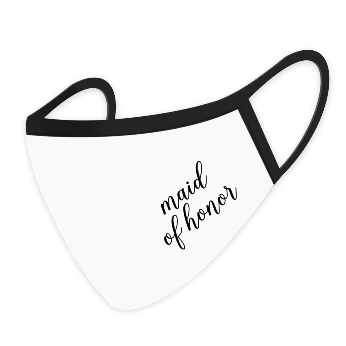 Koyal Wholesale Wedding Face Mask, Maid of Honor Design, White Cloth ...