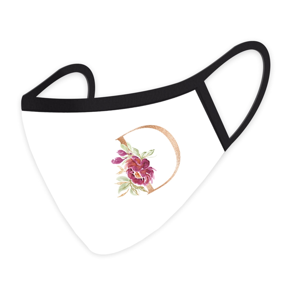 Koyal Wholesale Wedding Face Mask, Pink Floral Monogram E, Cloth Face ...