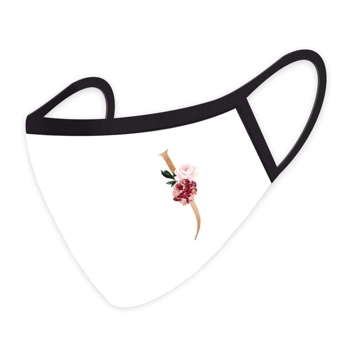 Koyal Wholesale Wedding Face Mask, Pink Floral Monogram K, Cloth Face ...
