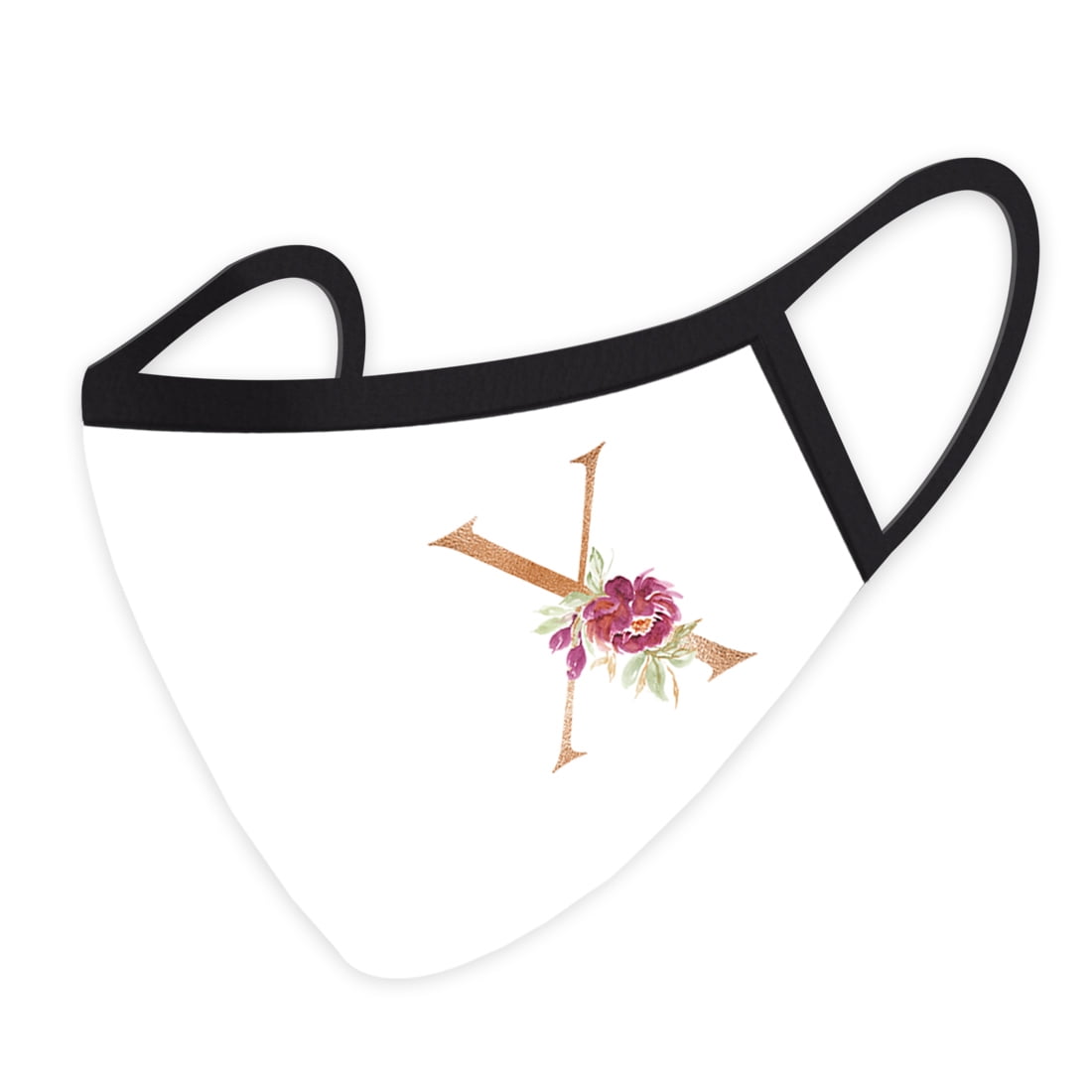 Koyal Wholesale Wedding Face Mask, Pink Floral Monogram Y, Cloth Face ...