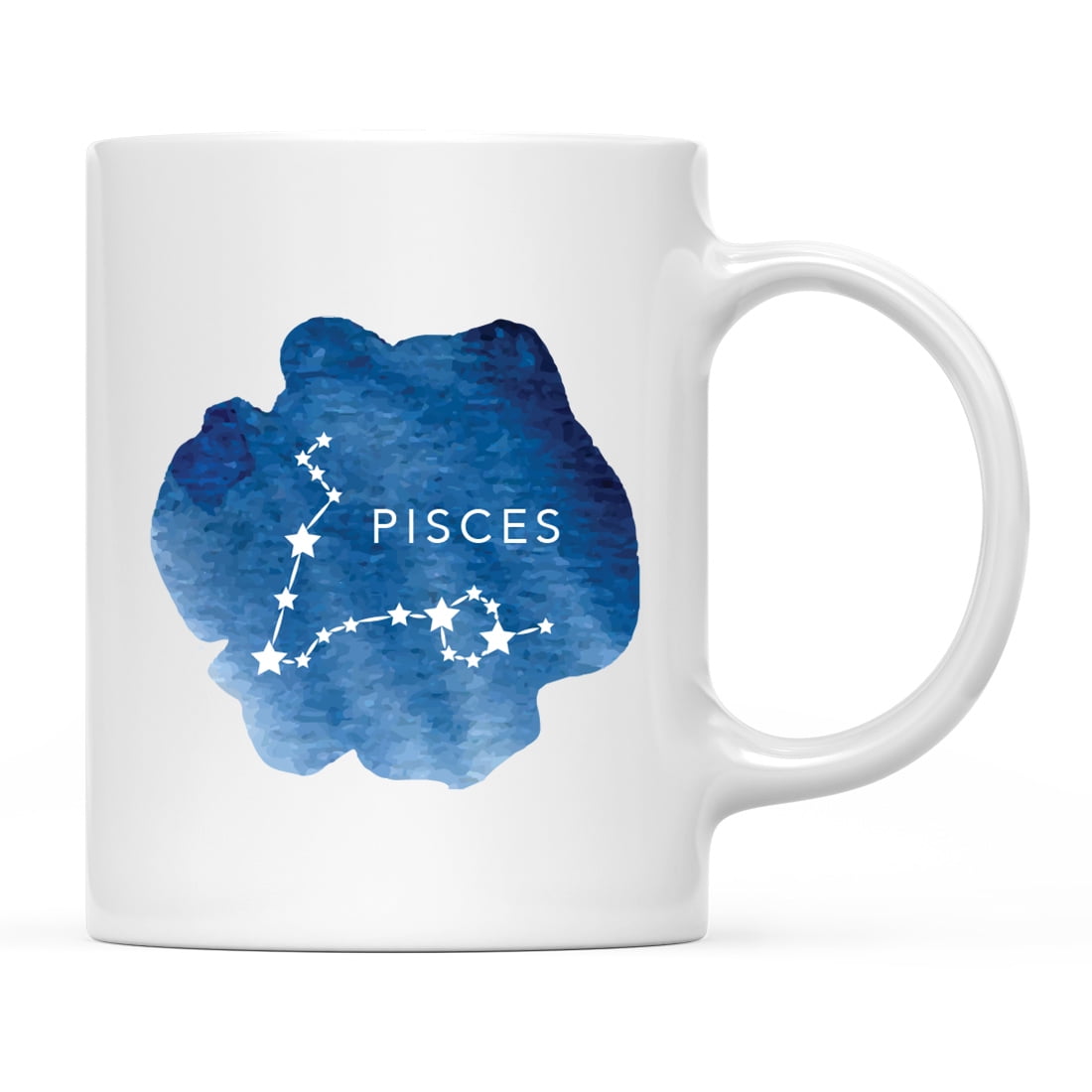 Koyal Wholesale Zodiac Blue Watercolor Ceramic Coffee Mug, Pisces ...