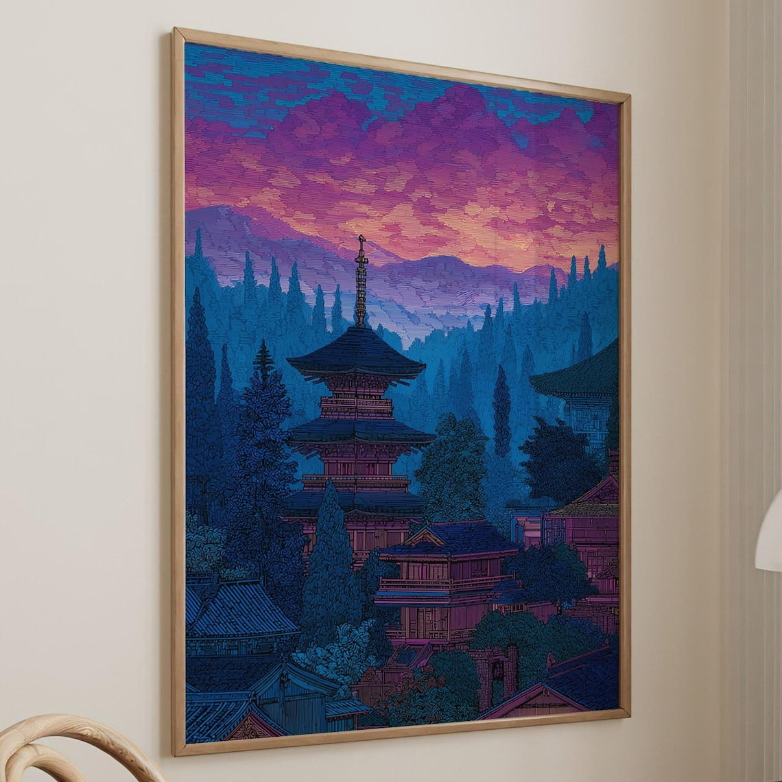 Koyasan Mount Koya Japan Historical Landscape Painting Vacation Print ...