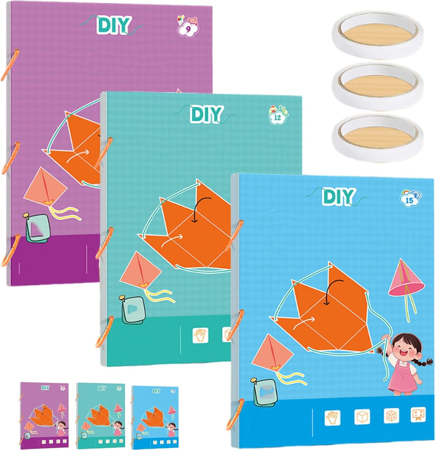 Koyoata Pull String 3D Geometry Learning Book, 3D Geometry Learning Book, Geometry for Beginners ...