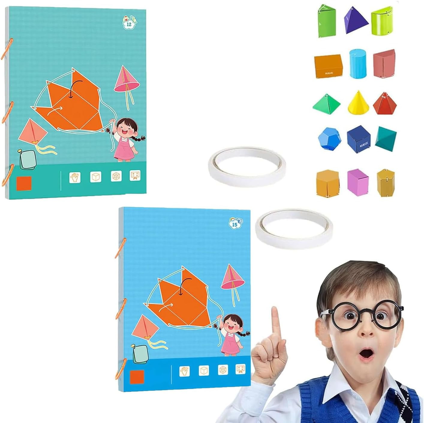 Koyoata Pull String 3D Geometry Learning Book, Geometry for Beginners with Safe Braided Rope ...