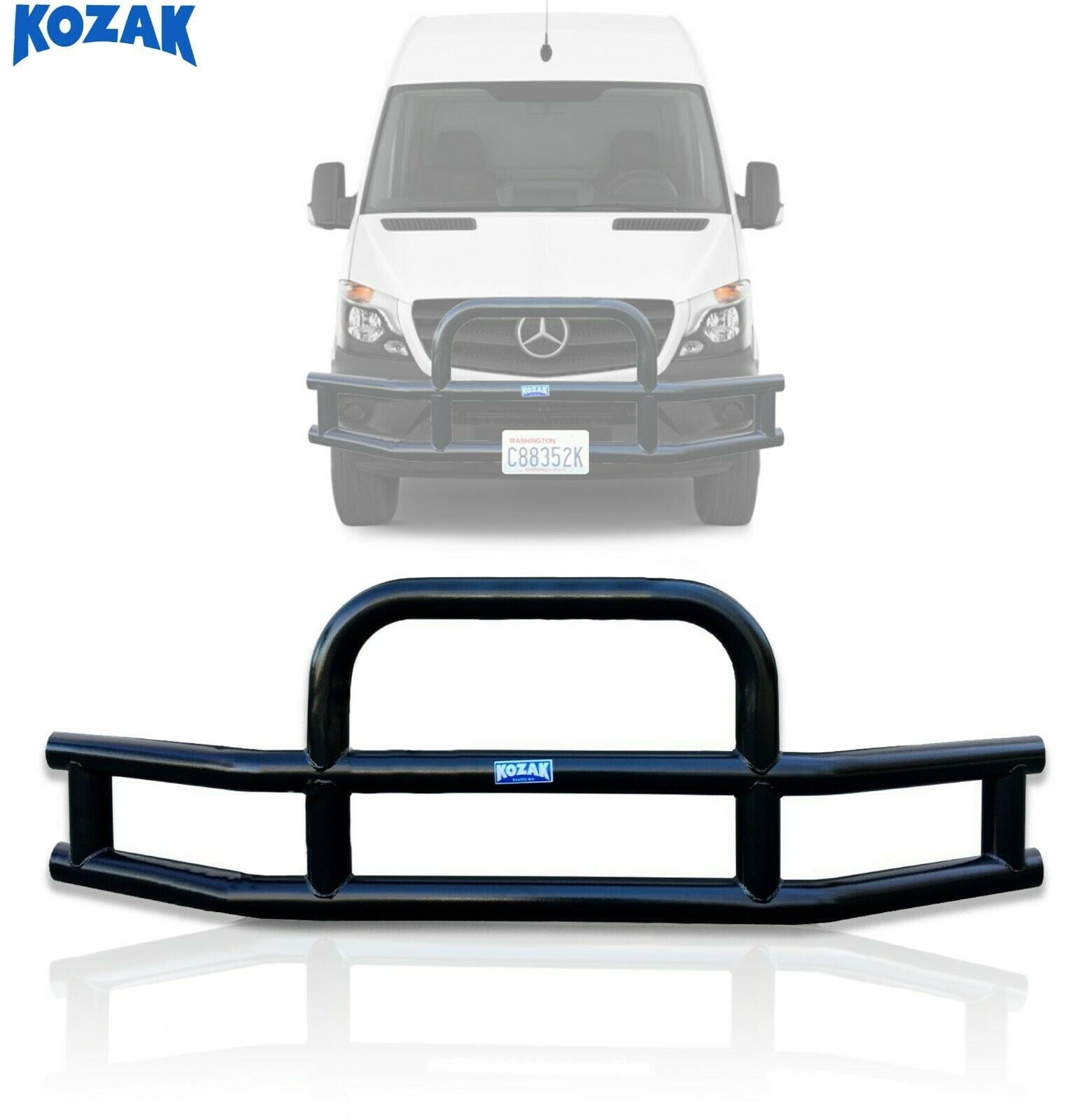 Kozak 3" Bumper Guard Deer Brush w/Bracket for Mercedes-Benz Sprinter ...