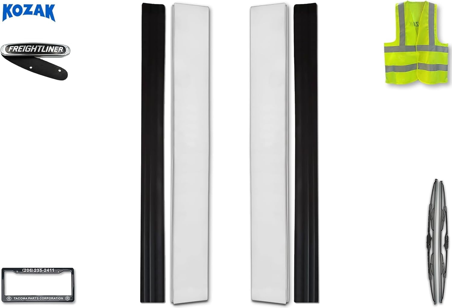 Kozak Bottom Cab Wing Fairings for Freightliner Cascadia 2008-2017 ...