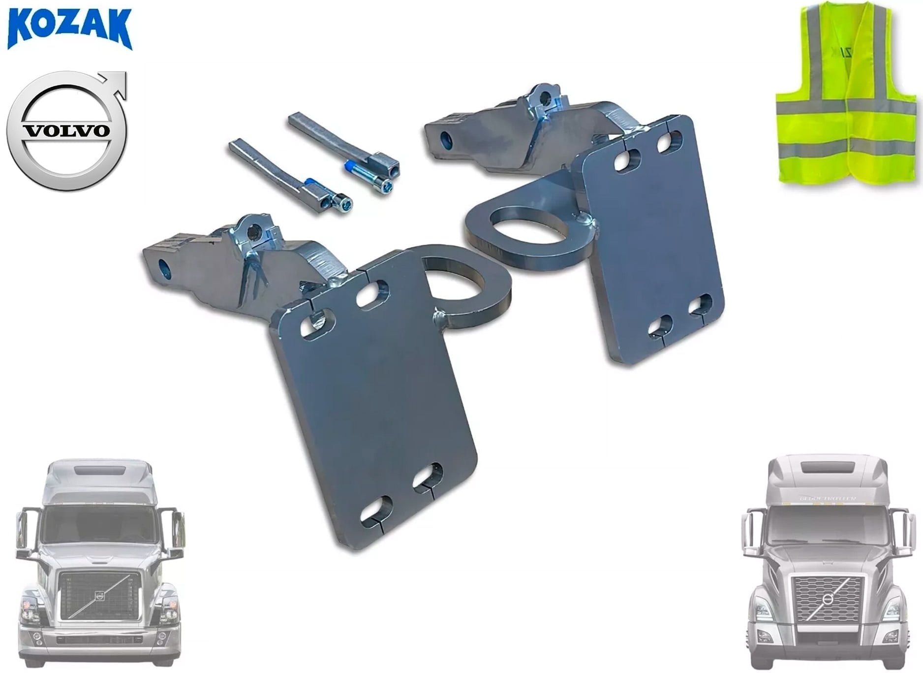 Kozak Bumper Deer Moose Brush Guard Brackets Mounting Hardware Set for ...