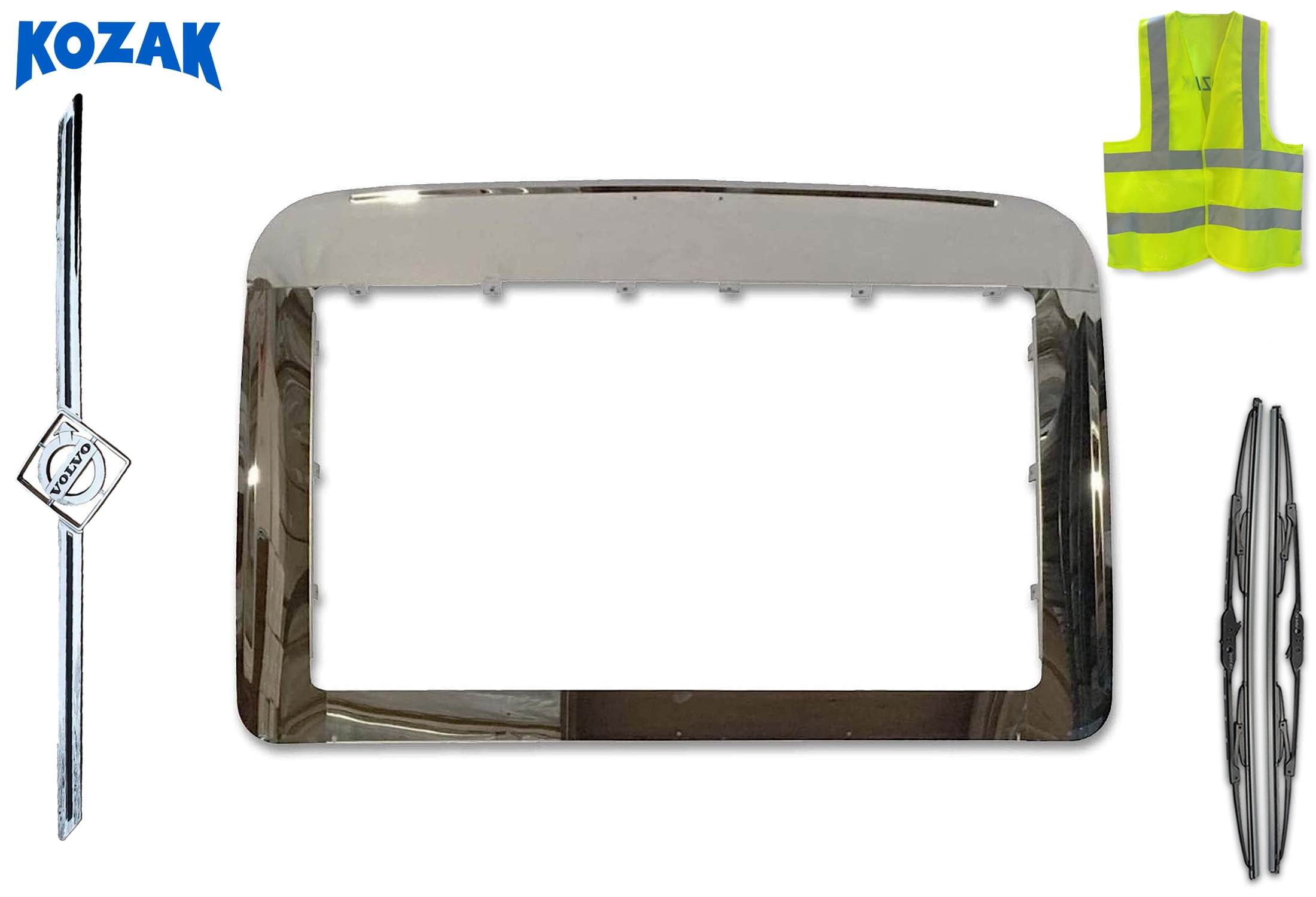 Kozak Compatible with Volvo VNL Semi Truck Chrome Accessories - 2004 ...