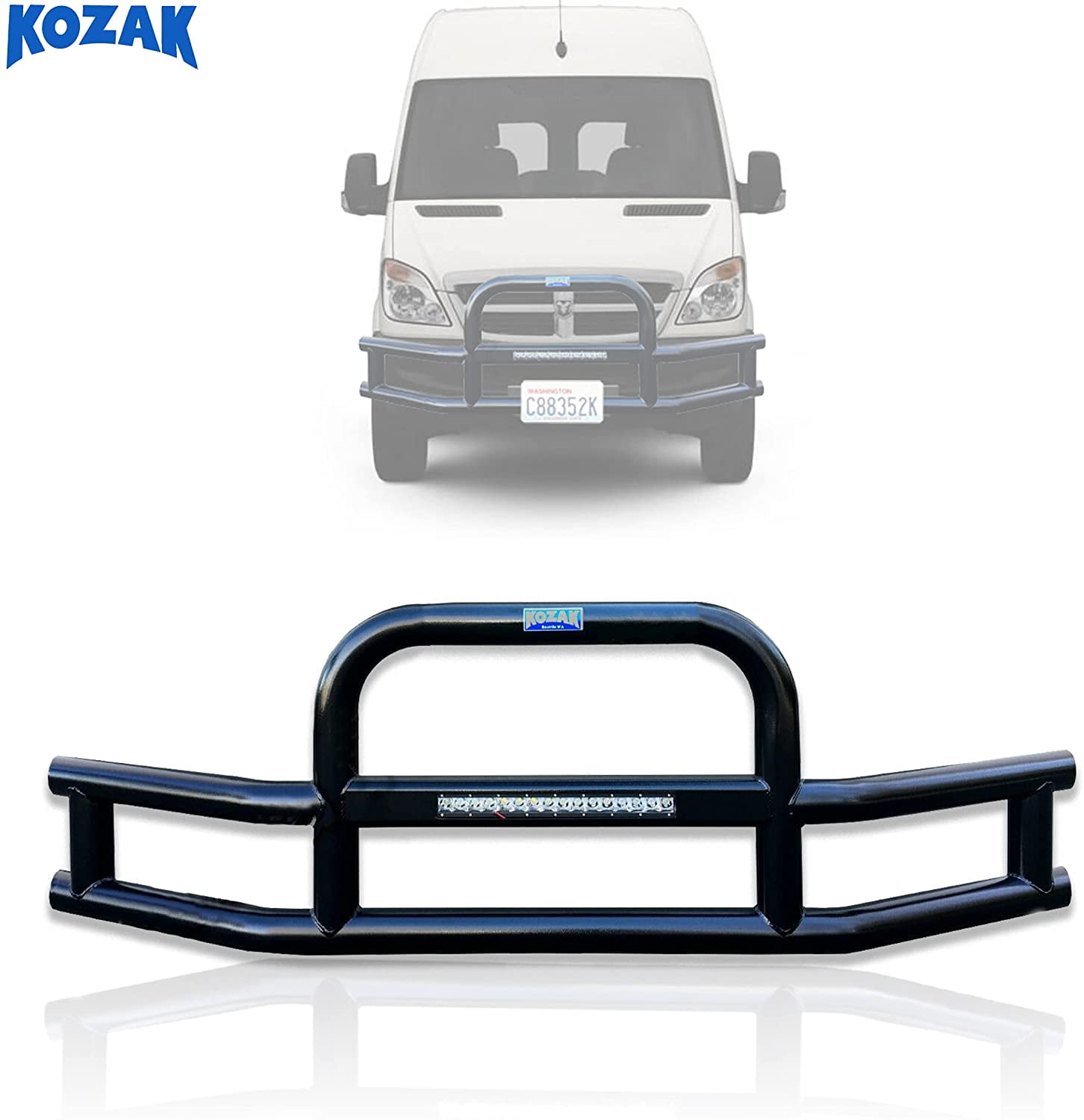 Kozak Dodge Sprinter Vans 2007-2013 3" Round Bumper Grille Guard w ...