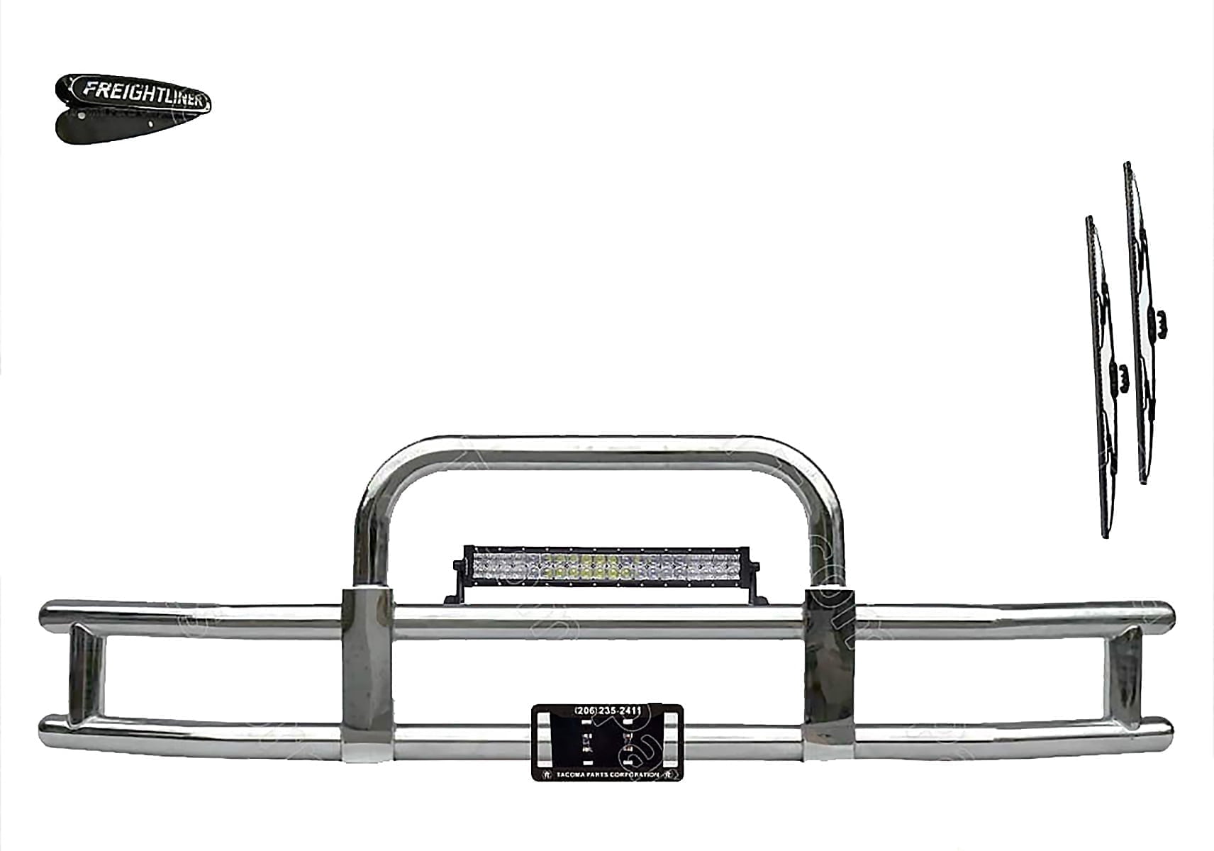 Kozak Freightliner Cascadia 2007-2018 Bumper Grille Deer Guard - Chrome ...