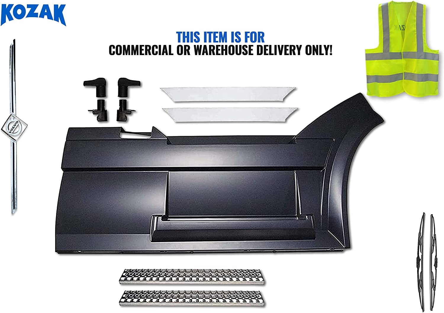 Kozak Front Step Fairing Panel 2004-2017 Right Side Black, 2 Pieces ...