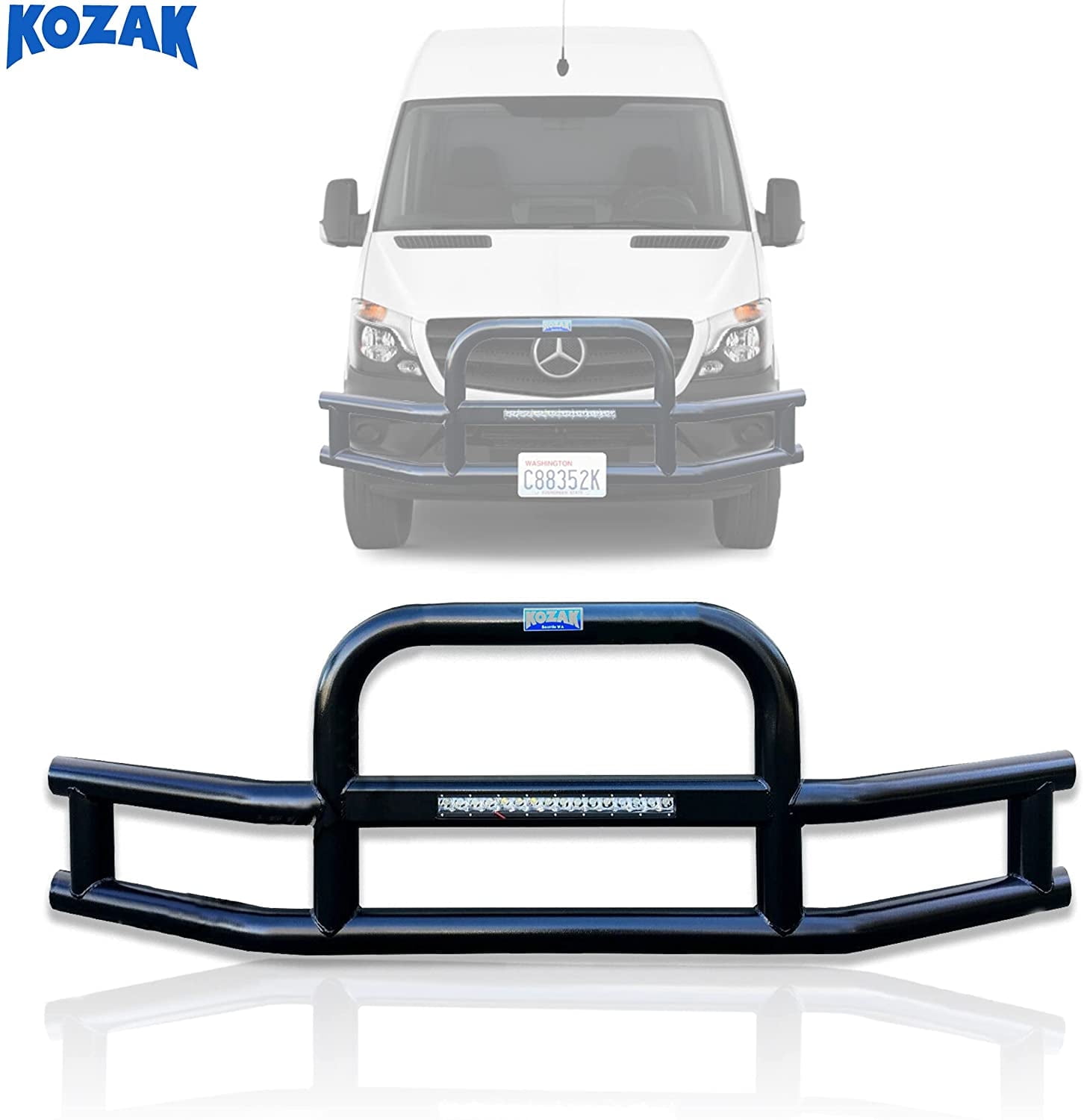 Kozak Mercedes-Benz Sprinter Vans 2014-2017 3" Round Bumper Grille ...