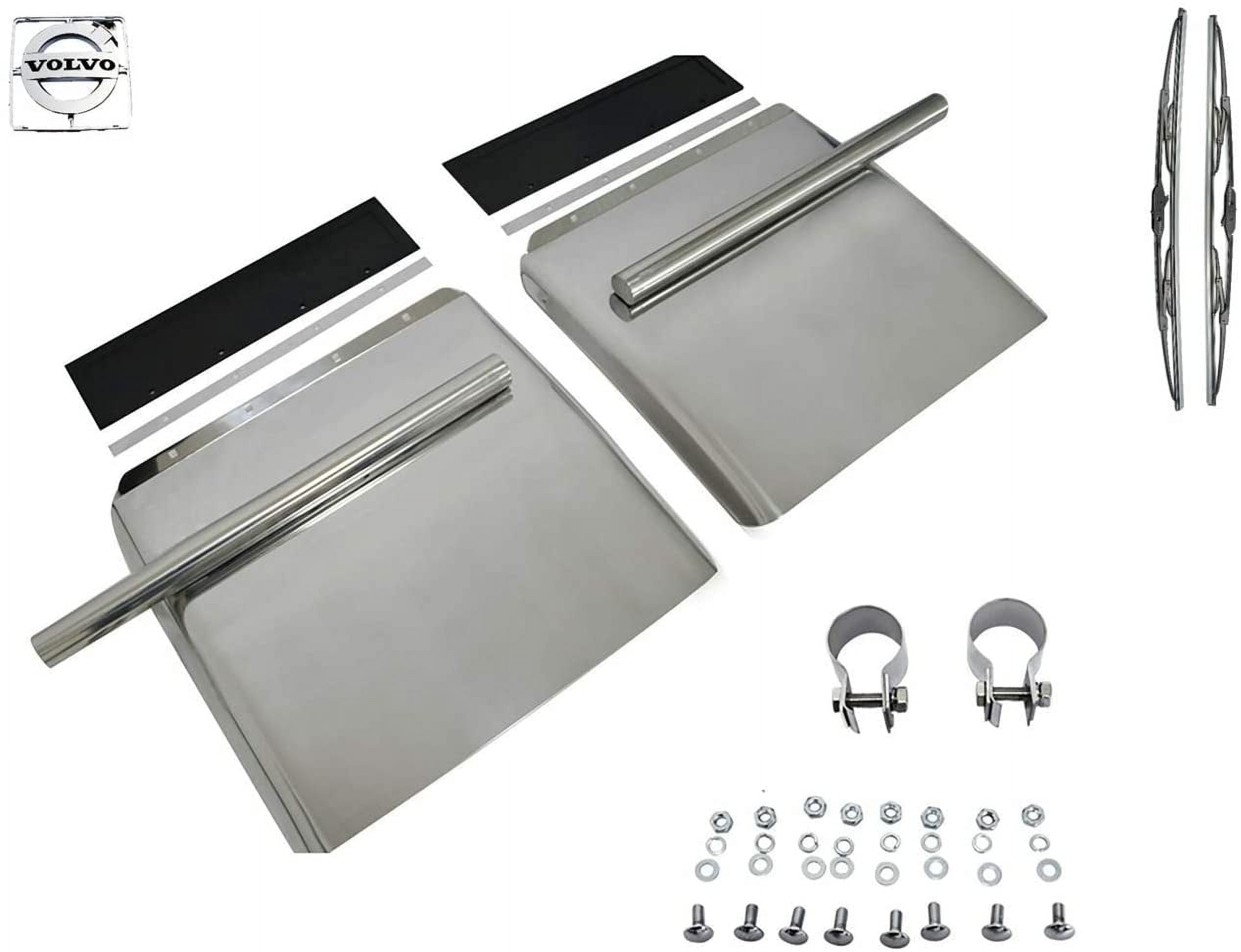 Kozak Quarter Fender Set 24" x 24" Stainless Steel for Volvo VNL Semi Truck - Walmart Business ...